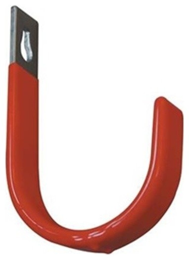Steel Hook, Red Vinyl Coated, 5 1/2 in L, 1"Wx6.25"Dx9"H - Contemporary ...