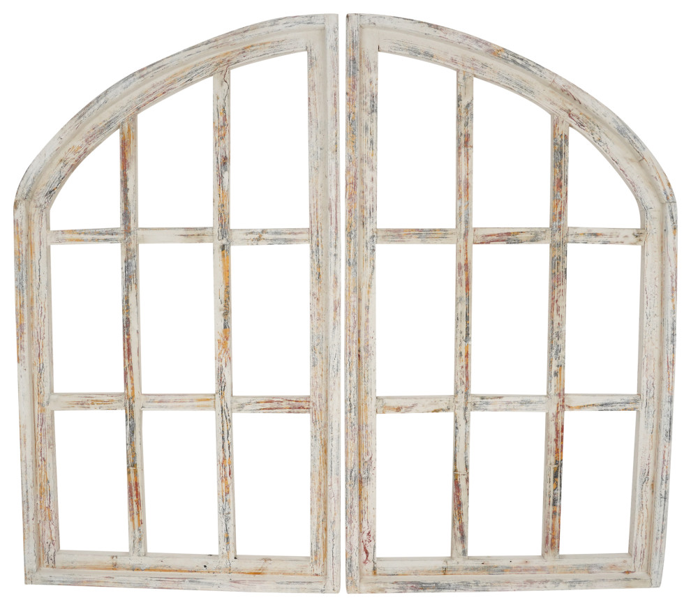 Spring Hill Architectural Arched Wooden Windows-Shabby White ...