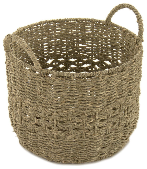 Woven Metal Basket - Beach Style - Baskets - by Hudson Home Decor | Houzz