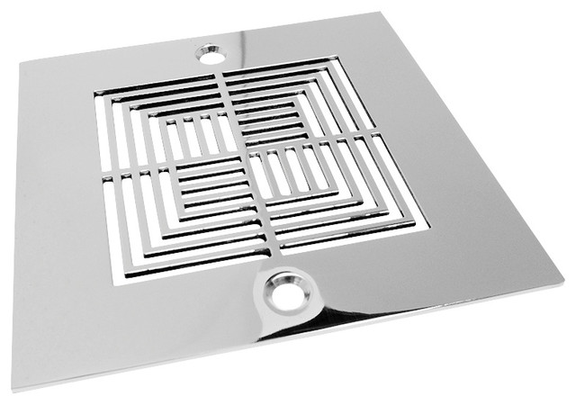 4" Square Drain Cover, Oatey Replacement, Illusions Design by Designer ...