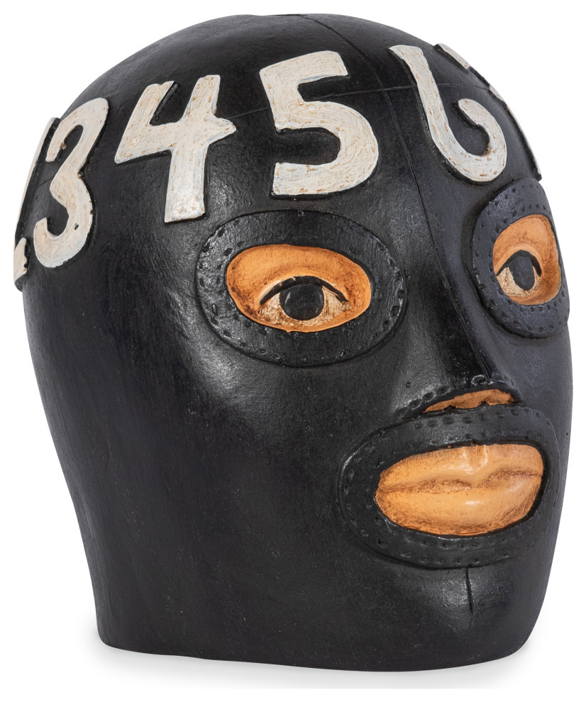 El Matematico Wrestler Head Coin Bank - Contemporary - Decorative ...