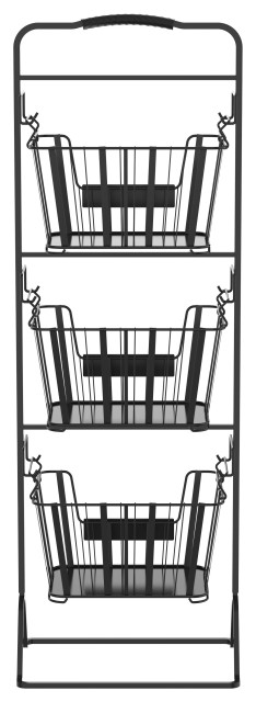 Oceanstar 3-Tier Metal Wire Storage Basket Stand with Removable Baskets ...
