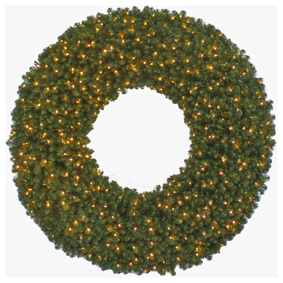 Kurt Adler 72" Pre-Lit Commercial Wreath, 72" - Wreaths And Garlands ...