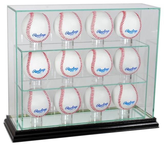 12 Baseball Upright Display Case - Traditional - Sports And Game Room ...