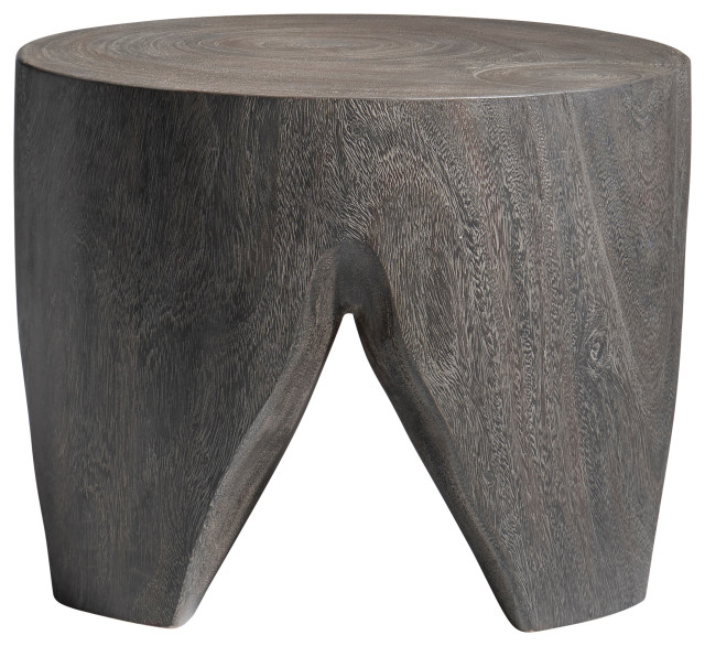 Bernhardt Kateri Accent Table, 21"W x 21"D x 16.5"H - Rustic - Side ...