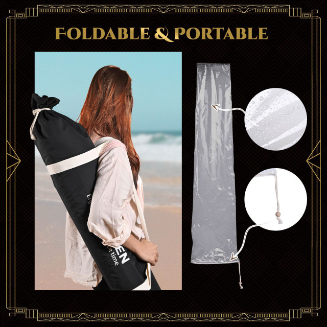 LAGarden 6' Fringe Patio Umbrella Jazz Age,Black sequin,Model:JZ6-06 ...