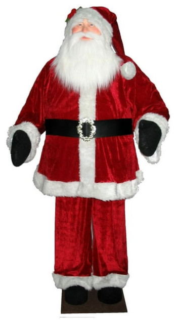 Vickerman C896010 6' Red Velvet Standing or Sitting Santa Unlit Indoor ...