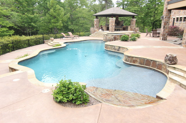 Lagoon Style Pools - Tropical - Pool - Dallas - by Preferred Pools Inc ...