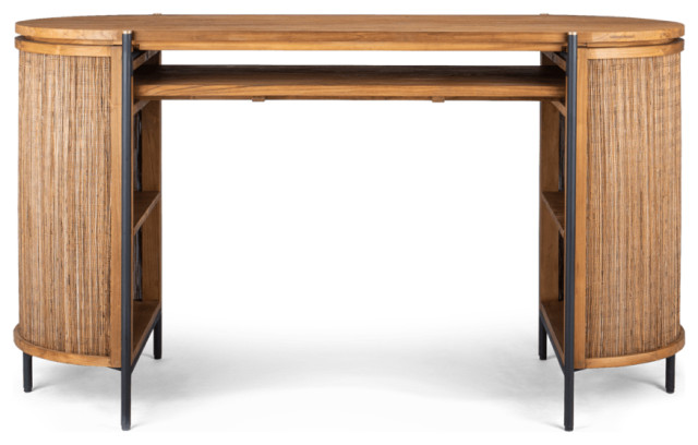 Handwoven Coconut Leaf Writing Desk | dBodhi Coco - Tropical - Desks ...