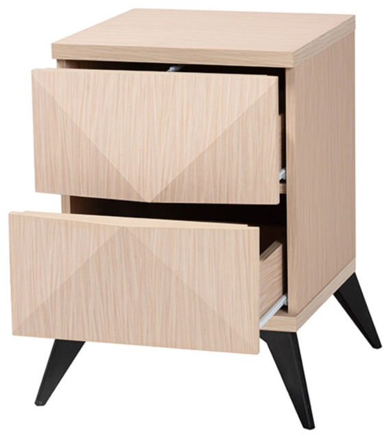 Modern Two-Tone Wood Nightstand - Midcentury - Nightstands And Bedside ...