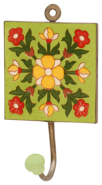 Ethnically Crafted Ceramic Wall Hook - Contemporary - Wall Hooks - by ...