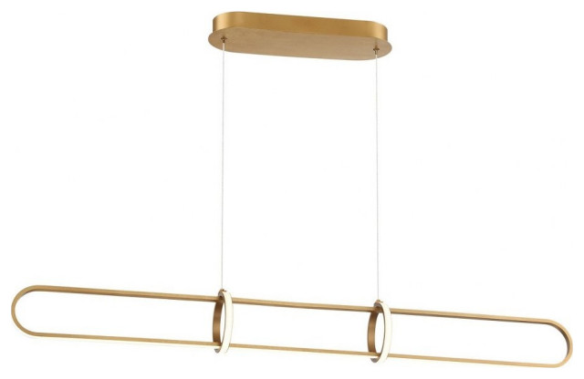 Linear Chandelier 1 Light-Satin Gold Finish - Chandelier - 79-BEL ...