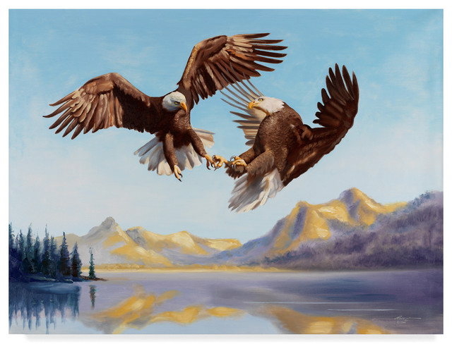 "Courtship" by D. Rusty Rust, Canvas Art, 19"x14" - Rustic - Prints And ...