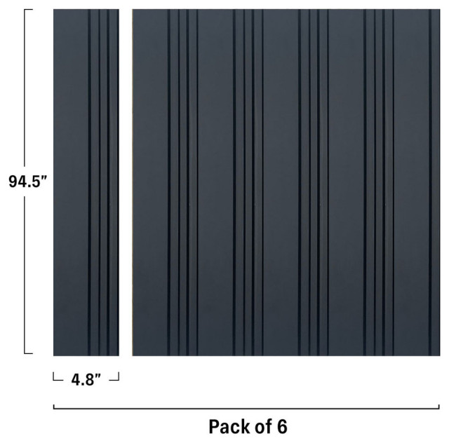 Waterproof Slat Panel, Pack of 6 - Contemporary - Wall Panels - by Euro ...