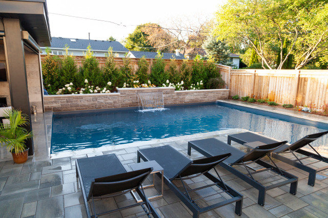 Modern L Shaped Inground - Contemporain - Piscine - Toronto - par ...