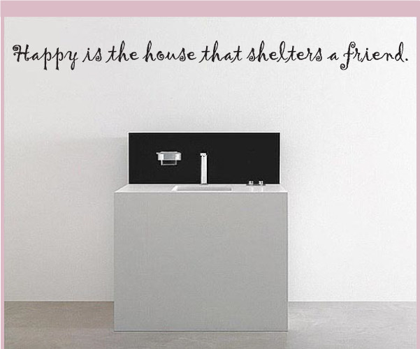 Happy is the house Vinyl Wall Decal guestquotes01, 48 in ...