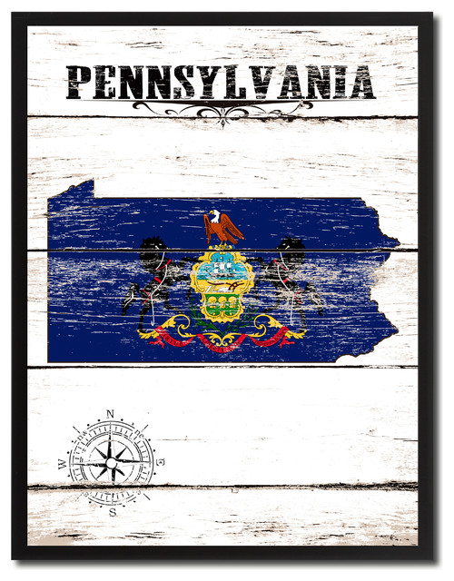 Pennsylvania State Flag Canvas, 28"x37", 13"x17" - Contemporary ...