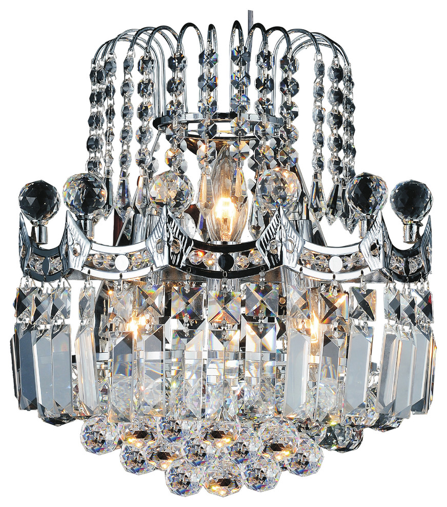 Amanda 3 Light Wall Sconce With Chrome Finish - Contemporary - Wall ...