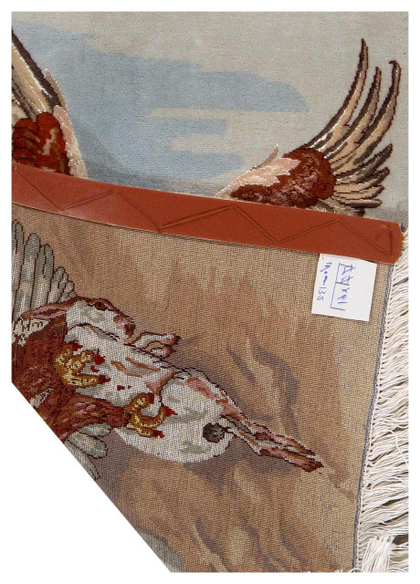 Light Blue Persian Tabriz 2'x2'6" - Contemporary - Area Rugs - by ...