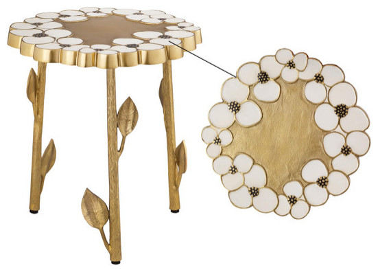 Flor Handpainted Side Table - Contemporary - Side Tables And End Tables ...