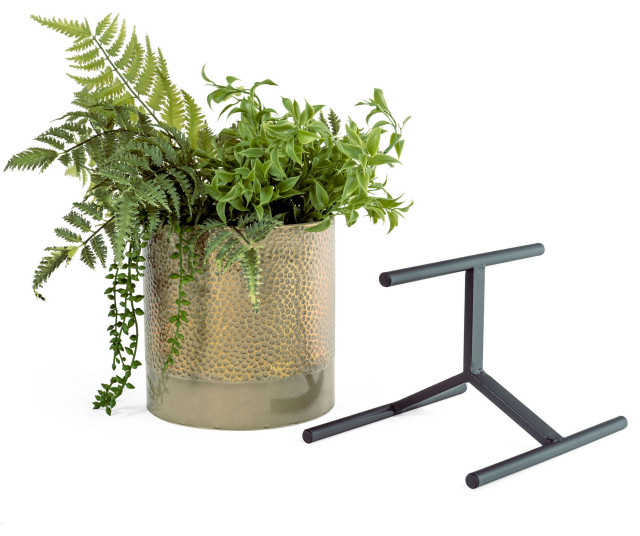 Ambre Metal Table Top Planters S3 - Contemporary - Indoor Pots And ...