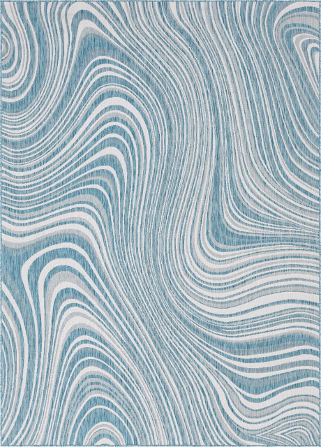 Indoor/Outdoor Iris Area Rug, 8'x11'4" - Contemporary - Outdoor Rugs ...