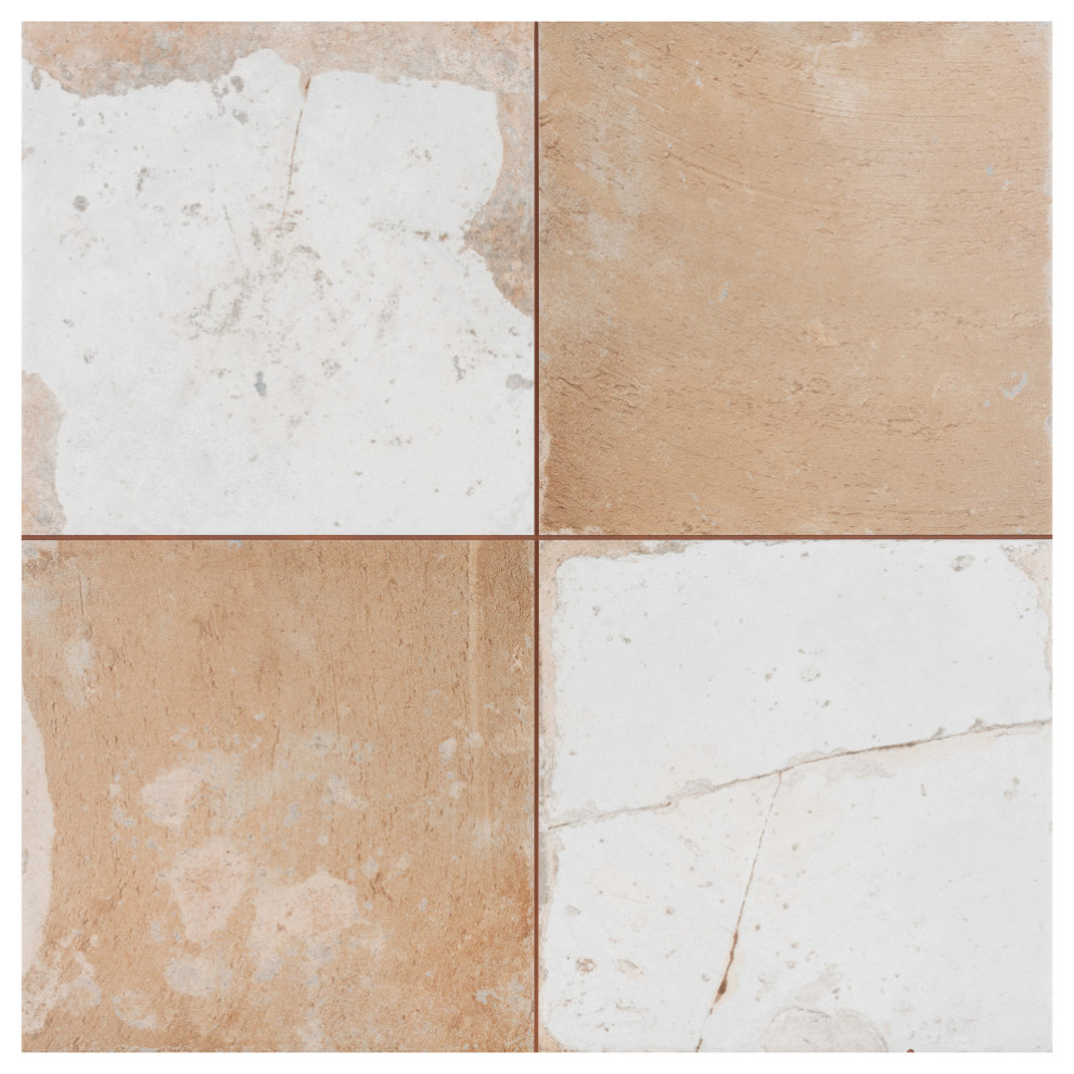 Kings Clay Checker Ceramic Floor and Wall Tile Sample - Farmhouse ...