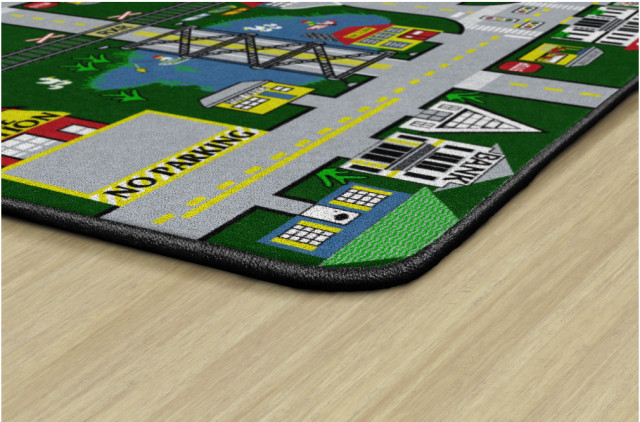 Flagship Carpets FE151-54A 9'x12' Places To Go Educational Rug ...