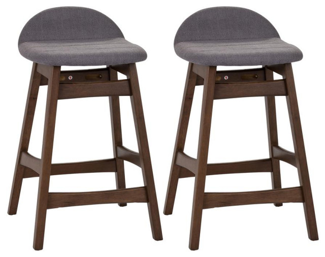 24 Inch Counter Chair - Grey (RTA)-Set of 2 Contemporary Brown ...
