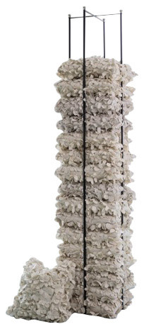 Tall Open Square Pillow Holder Rack, Gold Stacking Organizer Shelf ...