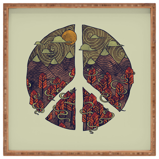 Deny Designs Hector Mansilla Peaceful Landscape Square Tray, Medium ...