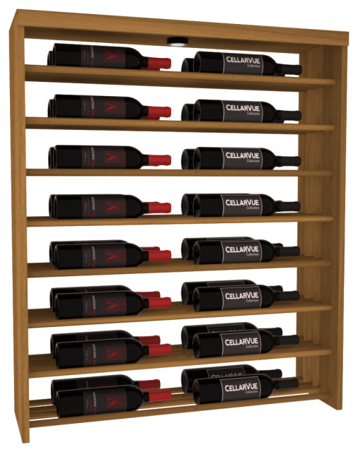 CellarVue Horizontal Wine Rack Double, Pine - Transitional - Wine Racks ...