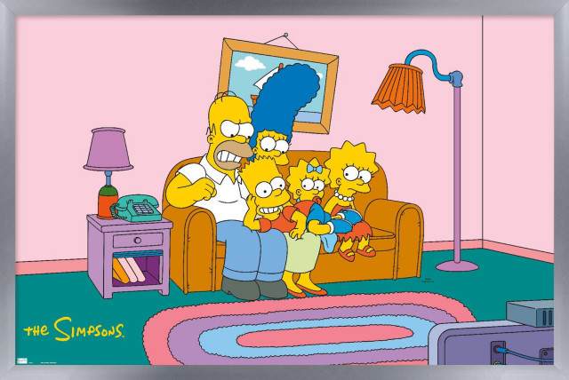 The Simpsons - Couch, 22.375" x 34" - Contemporary - Prints And Posters ...