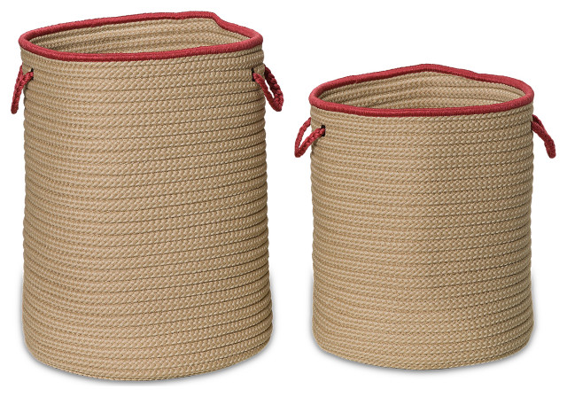 Boat House Hampers - Terracota 17"x17"x22", Round, Braided ...