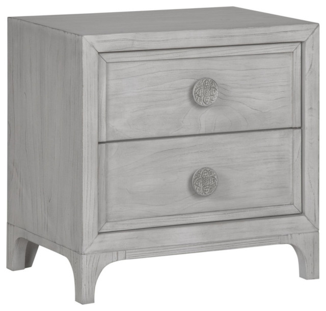 Modus Boho Chic 5 Piece Queen Bed Set With 2 Nightstand, Washed White ...