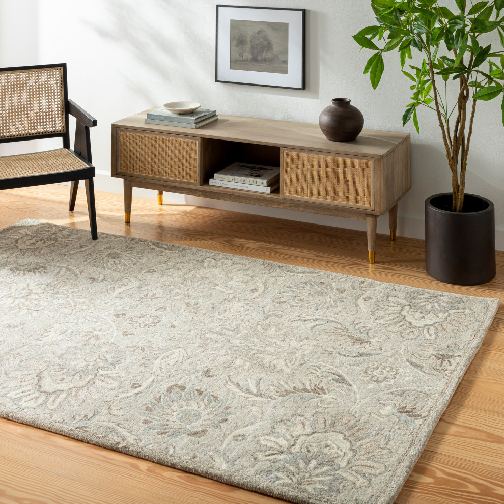 Surya Caesar CAE-1224 Hand Tufted Wool Area Rug, 9' x 12' - Traditional ...