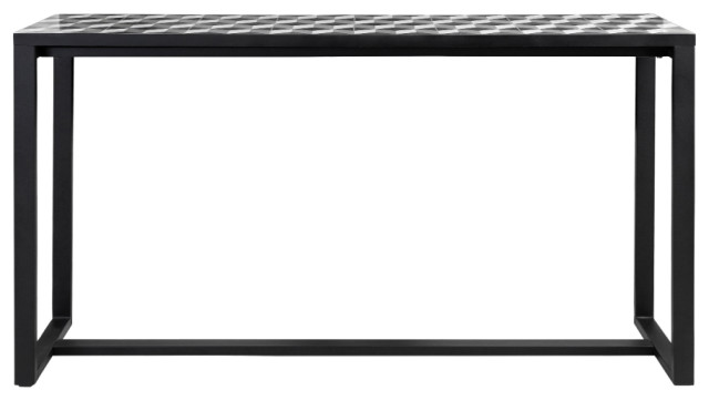 Black Tile Console Table, Versmissen Quatro - Contemporary - Console ...