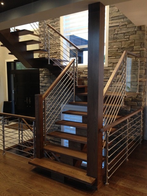 modern staircases and railings - Contemporary - Staircase - Montreal ...