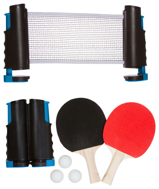 Anywhere Table Tennis Set with Paddles and Balls - Contemporary - Game ...