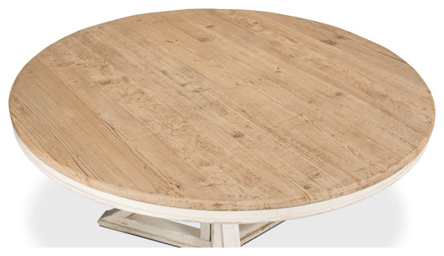 Modern Rustic Round Dining Table - Farmhouse - Dining Tables - by English Georgian America | Houzz