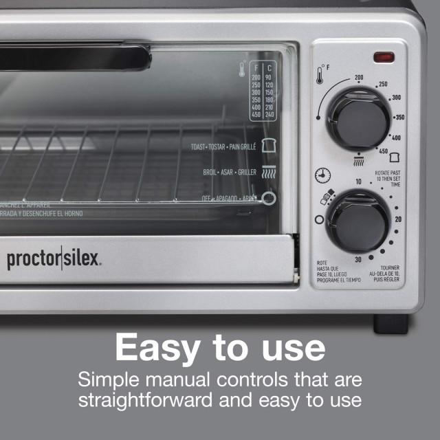 4 Slice Countertop Toaster Oven, Multi-Function with Bake, Toast and ...