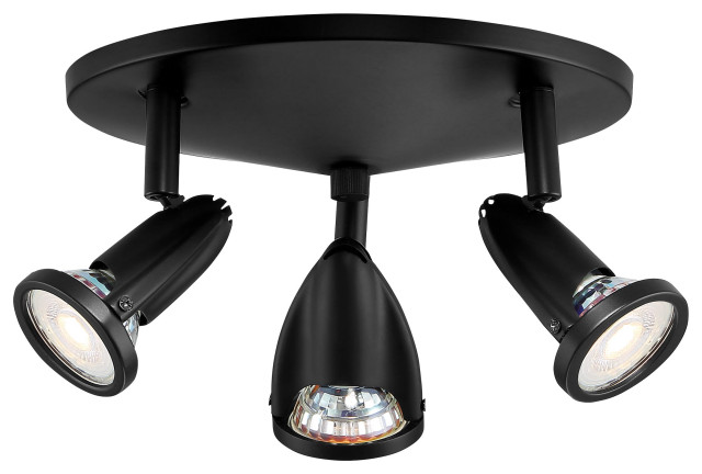 Access Cobra 3-Light Track Lighting in Black, 4.000 - Transitional ...