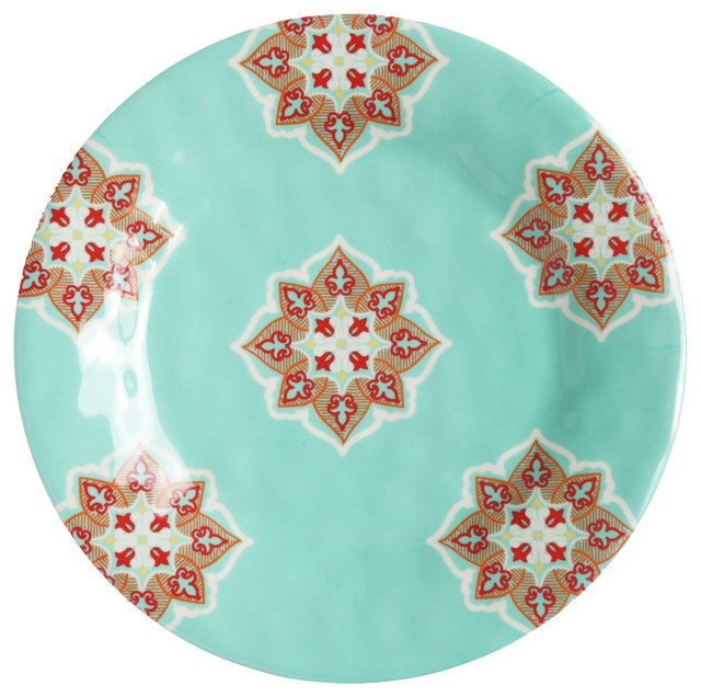 Western Melamine Salad Plates, Set of 4, 8.5" - Mediterranean - Salad ...