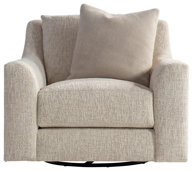 Bernhardt Gabi Fabric Swivel Chair, 39.5"W x 40.5"D x 34"H ...