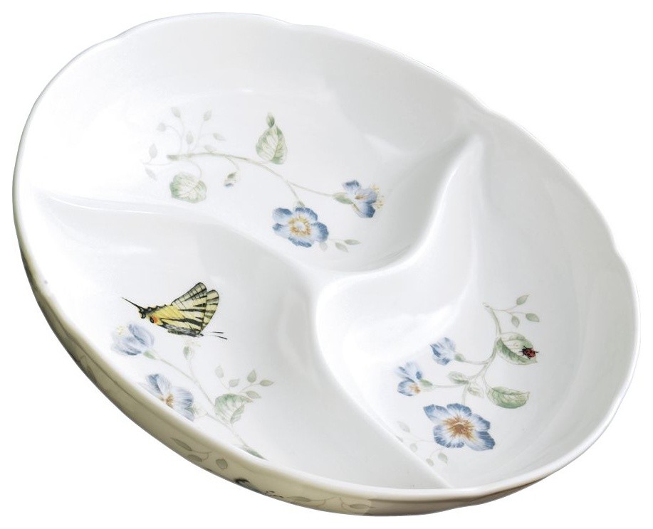 Butterfly Meadow Divided Serving Dish - Farmhouse - Serving Dishes And ... Butterfly Meadow Divided Serving Dish - Farmhouse - Serving Dishes And ...