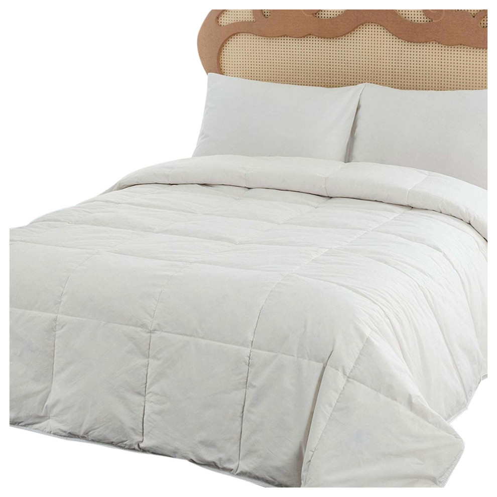 2 Packs Comforter with 4 Snap Buttons, New Zealand Wool Quilted Duvet ...