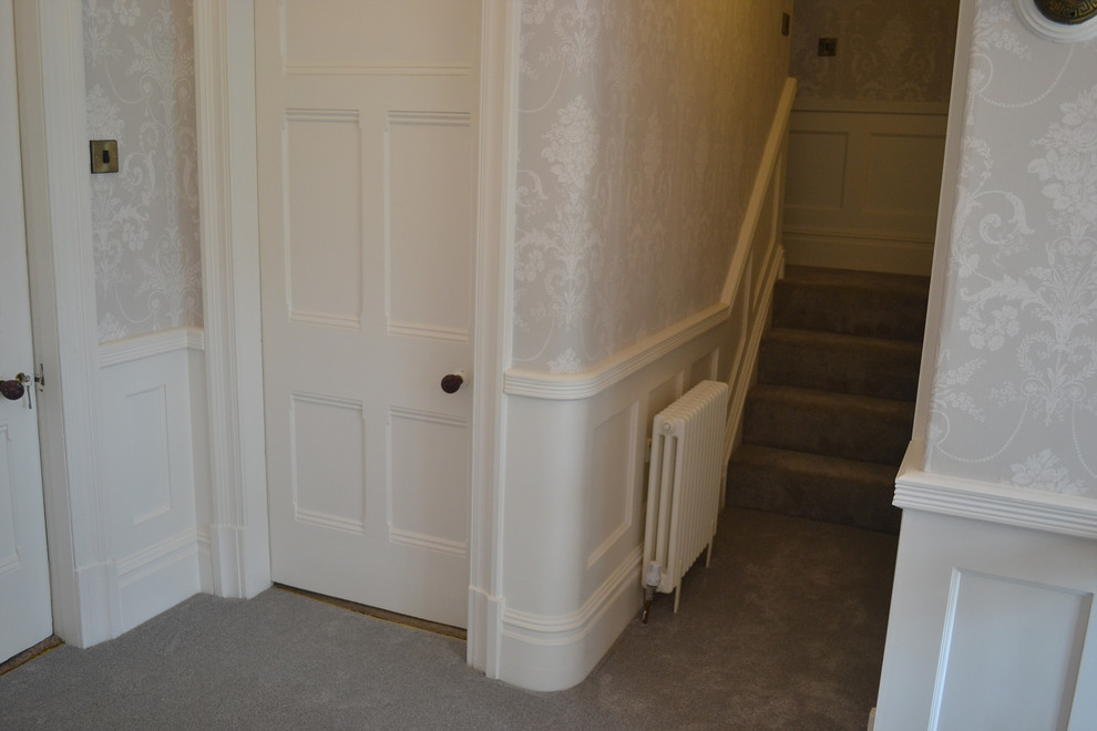 Wood paneled hallway, stairs and landing - Swinton, Manchester (2 ...