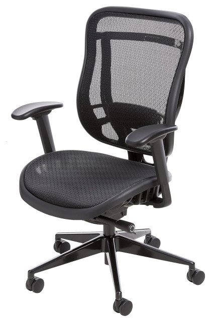 Breathable Mesh High Back Office Chair, 2-to-1 Synchro Tilt, Gunmetal ...
