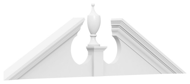 Acorn Architectural Grade PVC Pediment, 40"W x 10"H x 2-3/4"P ...