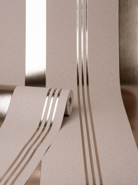 Collin Pink Bexley Stripe Wallpaper, Bolt - Contemporary - Wallpaper ...